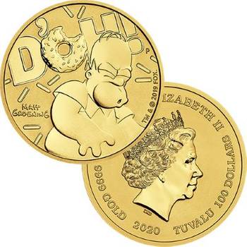 Złota moneta Homer Simpson, 1 oz, 2020